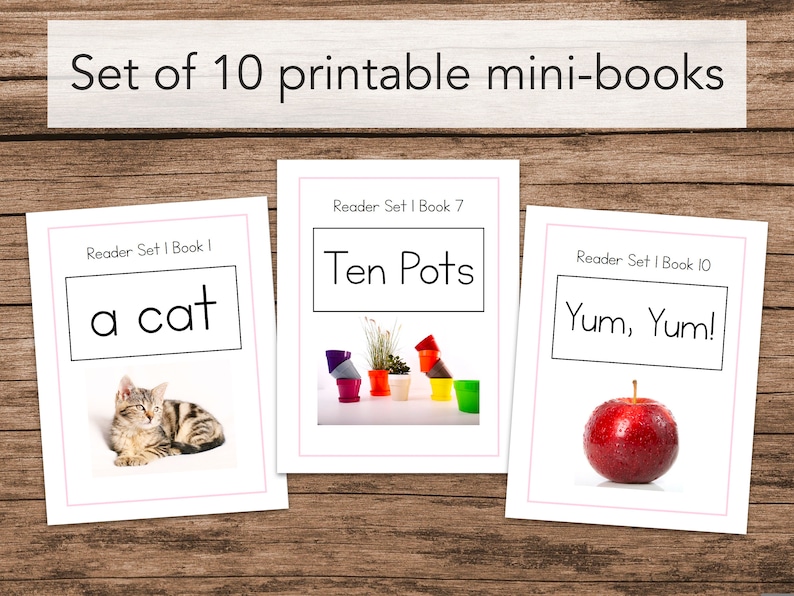 Montessori Pink Series Readers (CVC Decodable Reading Books) - Etsy