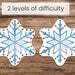 Winter Lacing Cards, Snowflakes (printable Preschool Fine Motor ...