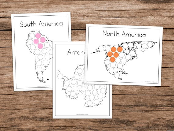 Hojas De Trabajo Imprimibles De América Del Norte Proyecto "La Vuelta