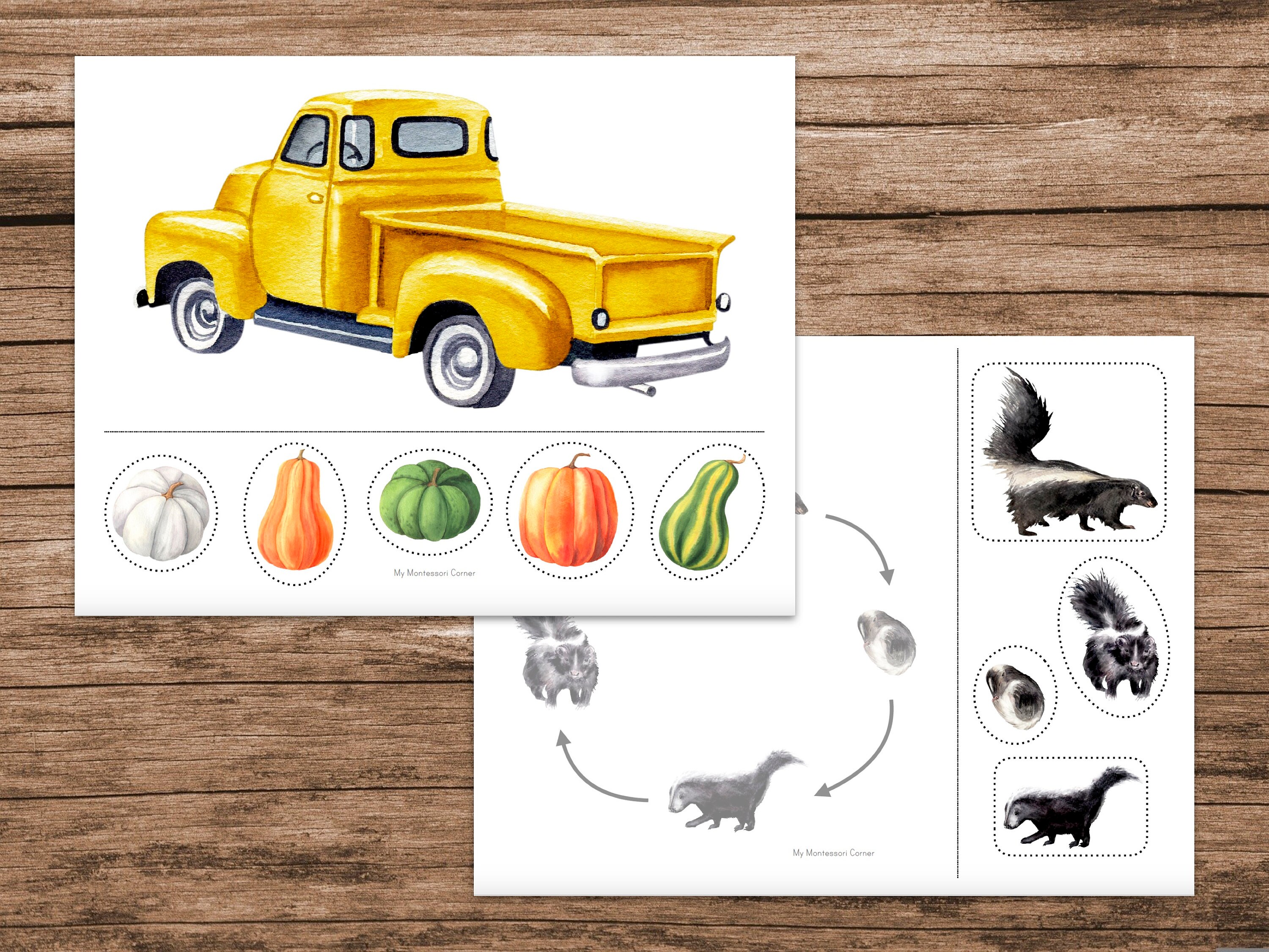 Fall Cut and Paste Activity Pack, Preschool Fine Motor Scissors ...