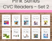 Montessori Pink Series Readers Set 2 decodable CVC Phonetic - Etsy