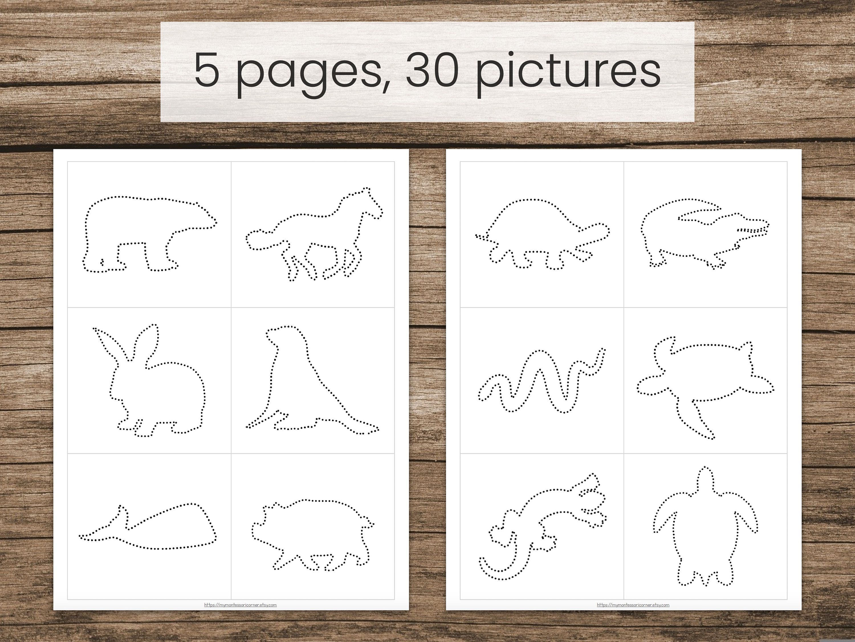 Vertebrates Punching or Tracing Activity (montessori Fine Motor ...