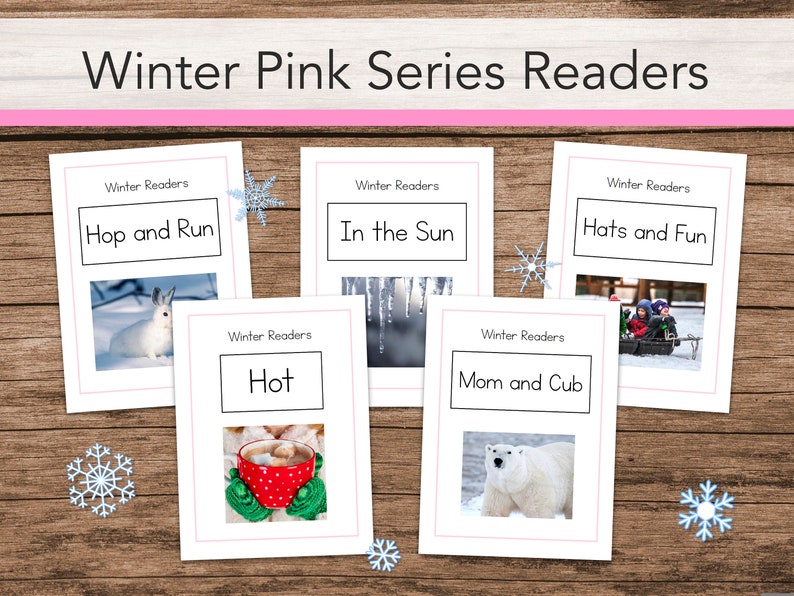 Winter CVC Decodable Readers montessori Pink Series Books - Etsy