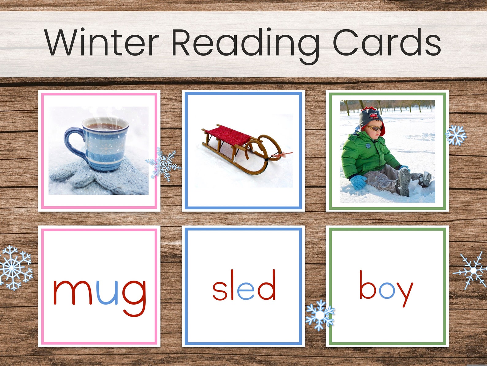 Winter Reading Bundle (montessori Pink, Blue and Green Series) - Etsy