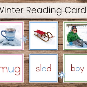Winter Reading Bundle (montessori Pink, Blue and Green Series) - Etsy