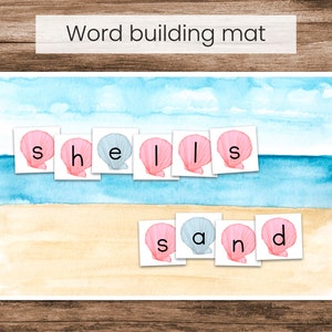 Summer Moveable Alphabet Seashell Activities (montessori Preschool ...