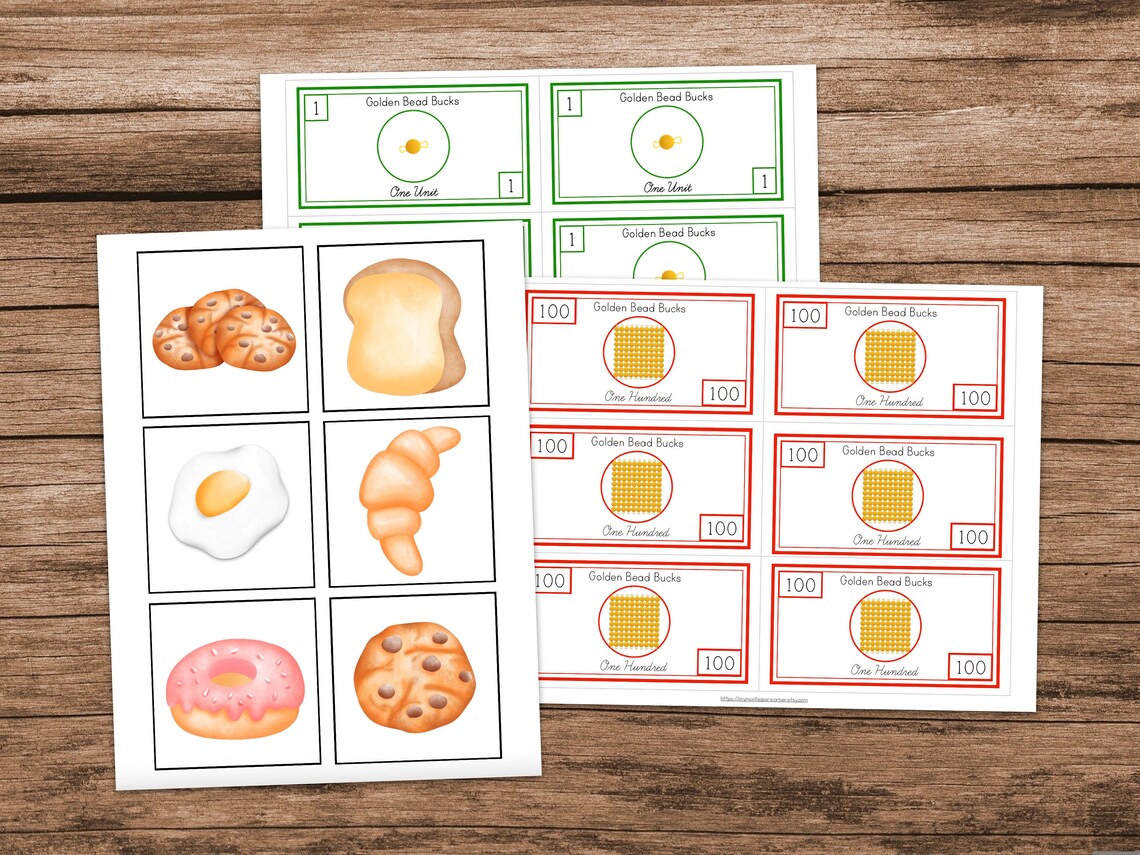 Montessori Golden Beads Coffee Shop Math Play Set - Etsy