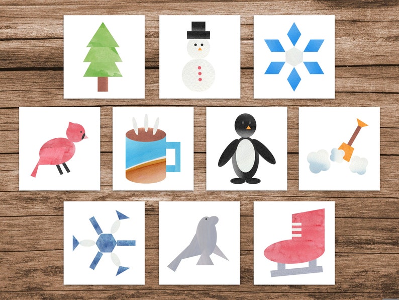 Winter Cut and Paste Scissors Practice: Geometric Shapes Worksheets - Etsy