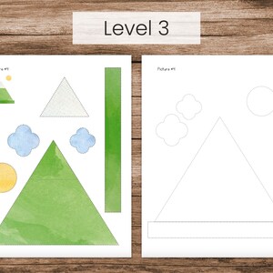 Scissors Skills Cut and Paste Activity: Watercolor Shapes Pictures - Etsy