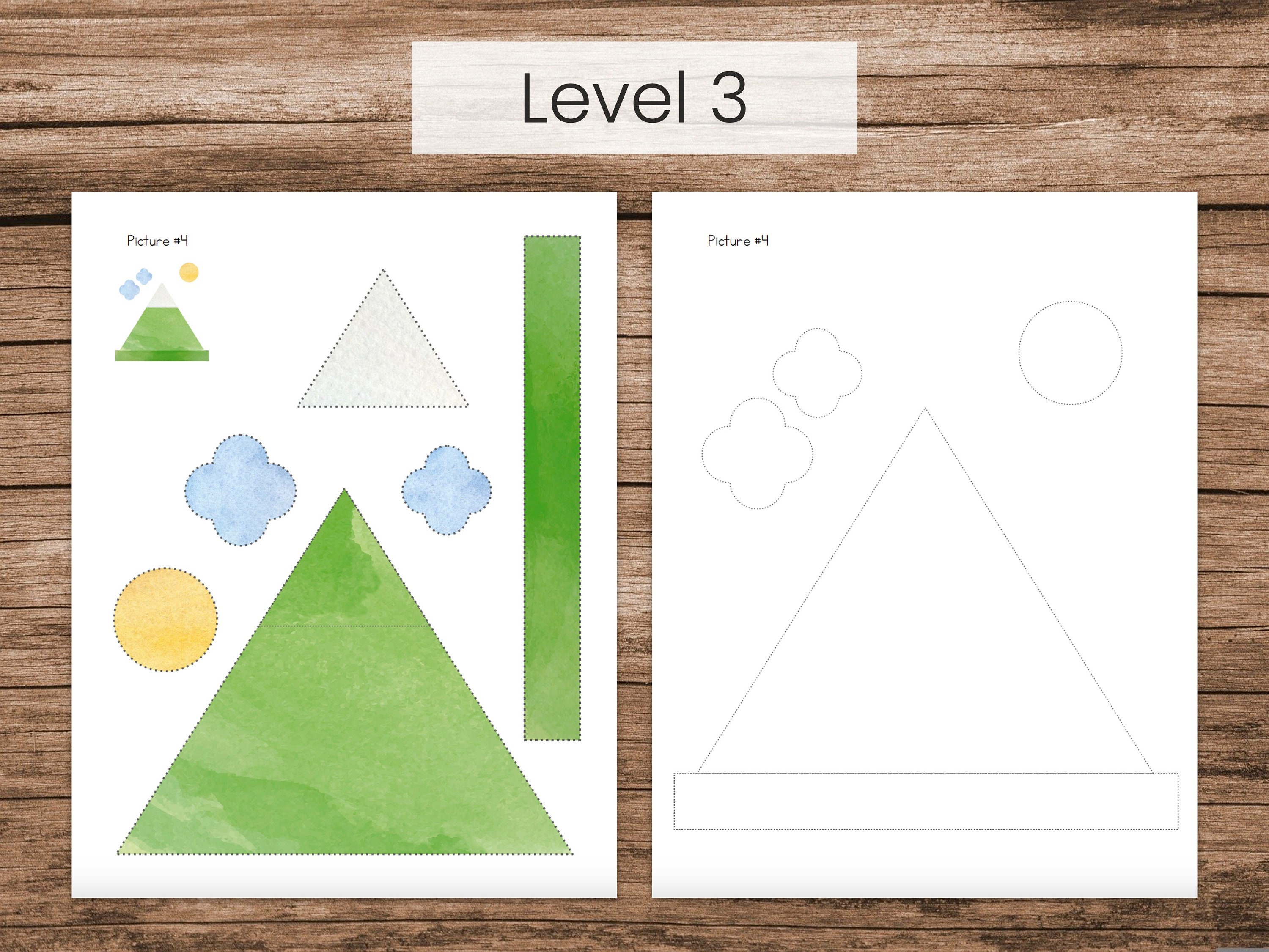 Scissors Skills Cut and Paste Activity: Watercolor Shapes Pictures - Etsy