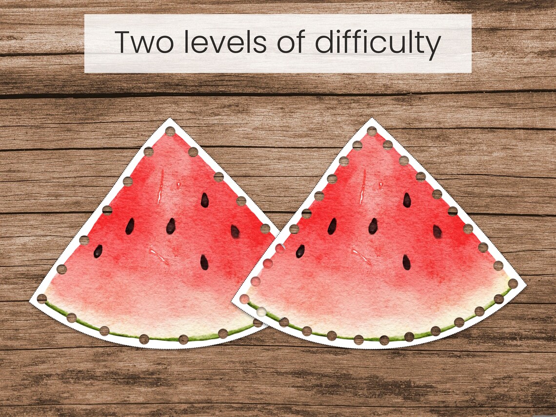 Summer Lacing Cards, Watercolor Beach (montessori Preschool Fine Motor ...