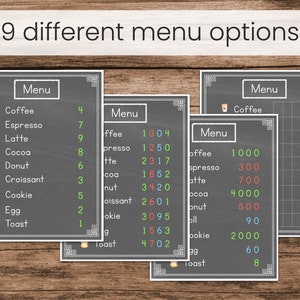 Montessori Golden Beads Coffee Shop Math Play Set, Place Value Game - Etsy