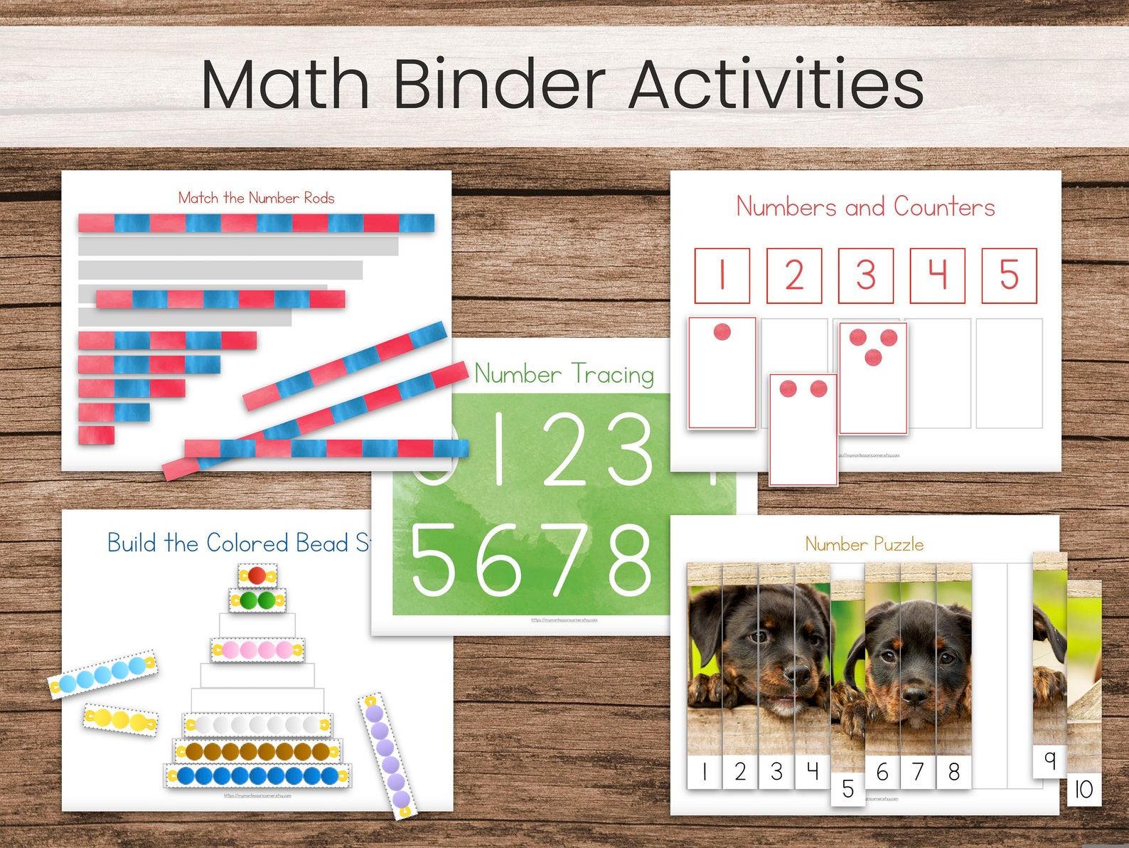 Montessori Math Busy Binder Activities - Etsy