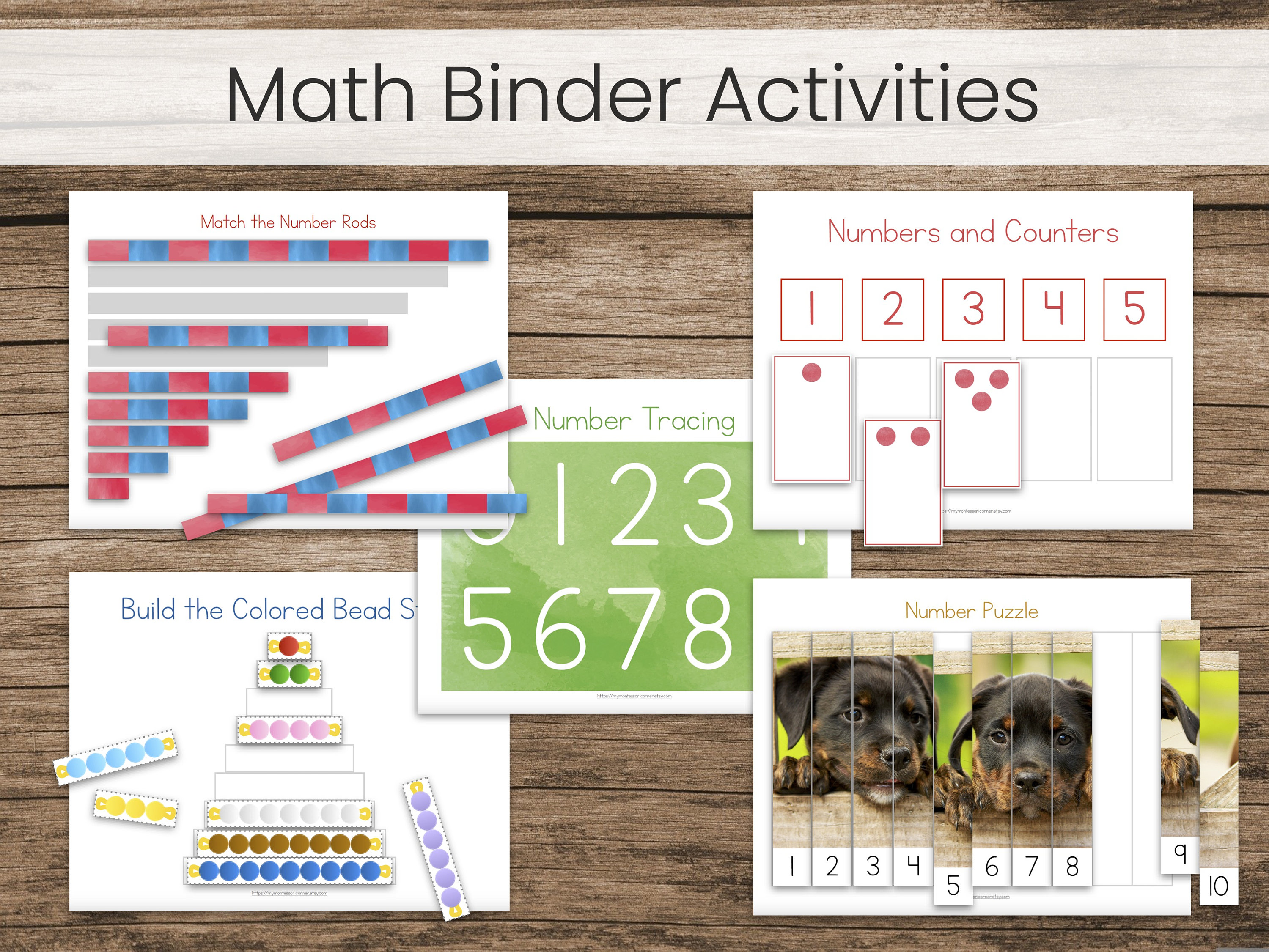 Montessori Math Busy Binder Activities - Etsy