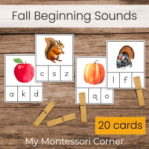 Fall Preschool Activity Bundle, Montessori Autumn Unit Printable ...