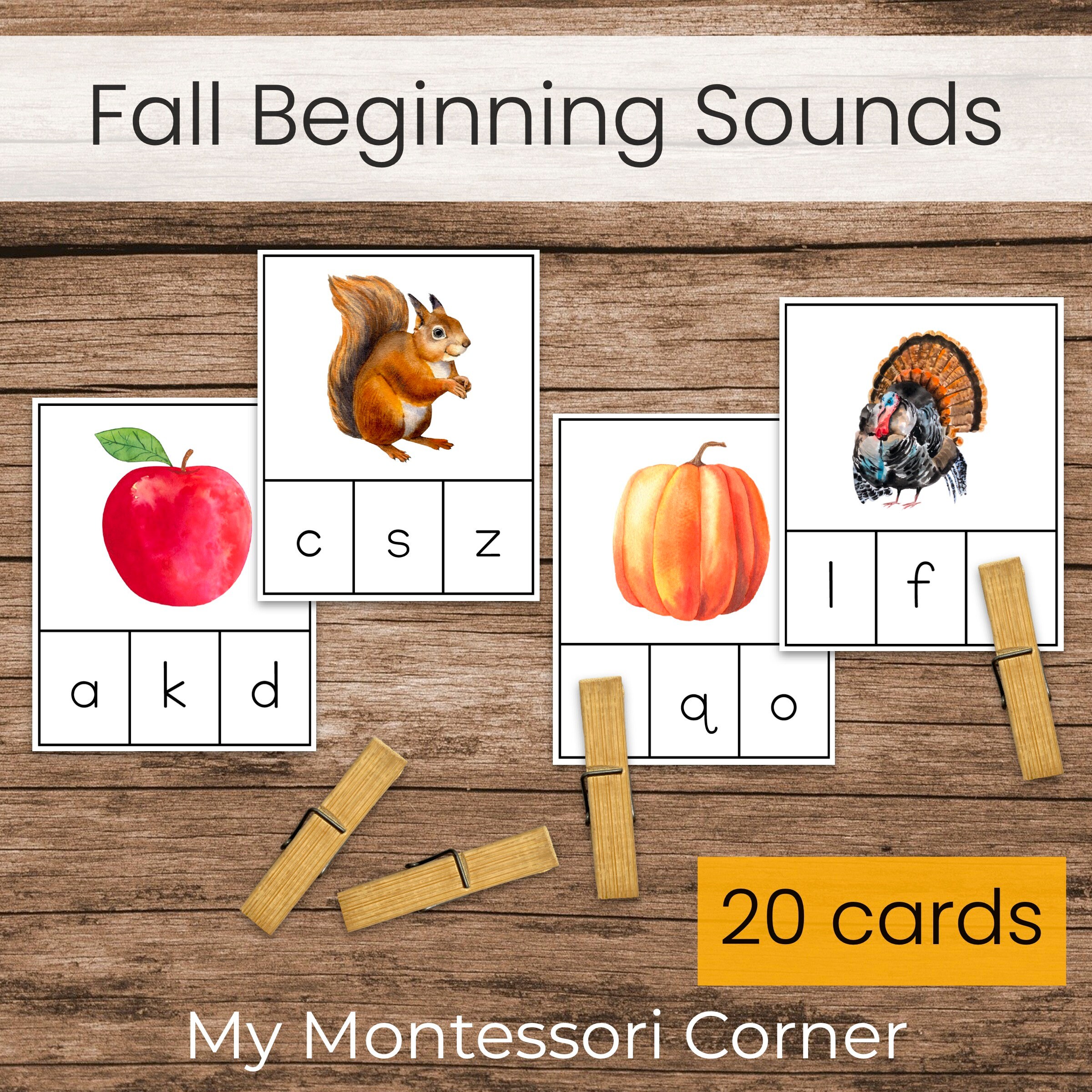 Fall Preschool Activity Bundle Montessori Autumn Unit - Etsy