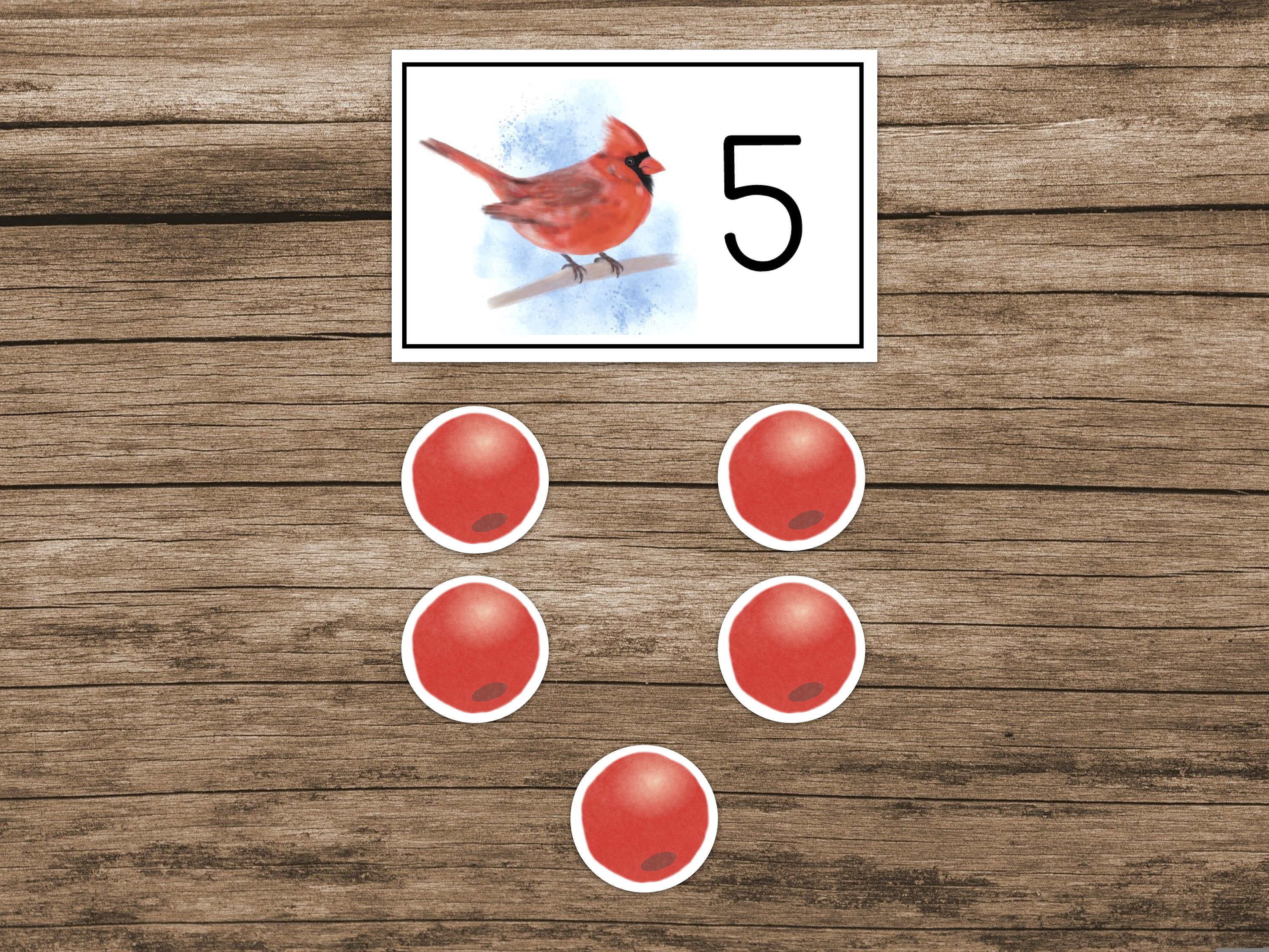 Winter Numbers and Counters Activity - Cardinals Theme - Etsy