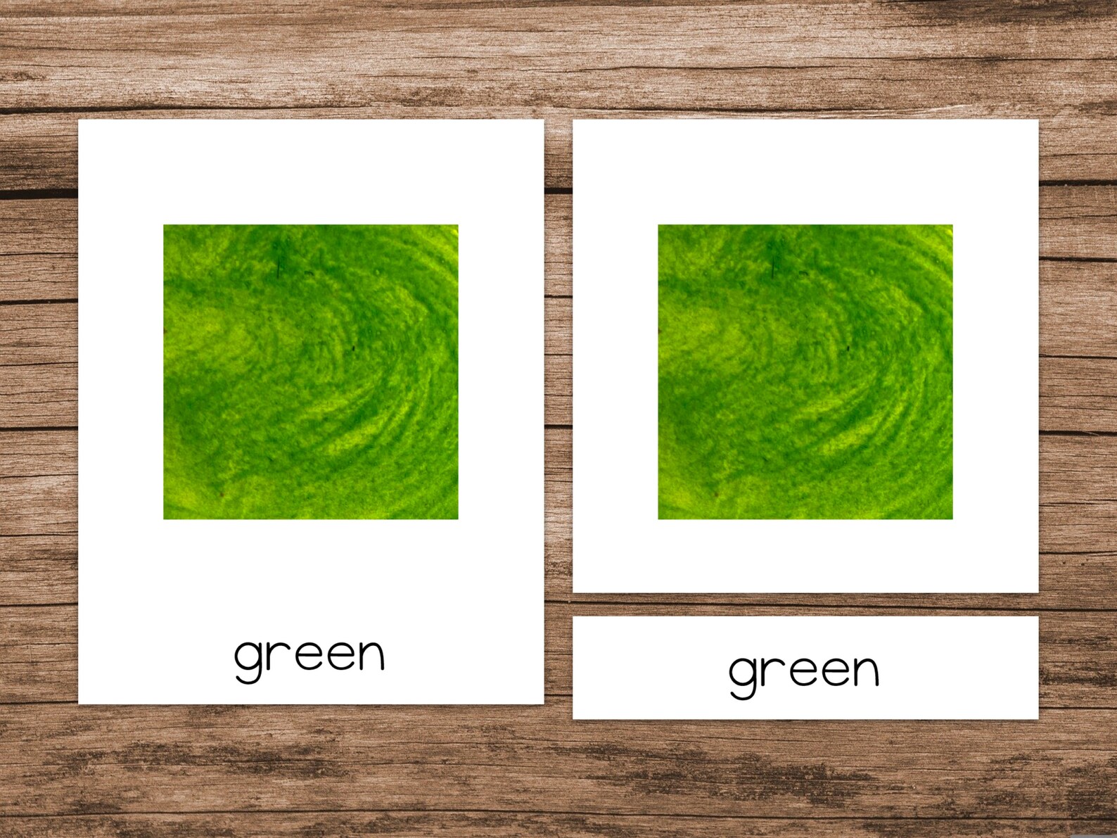 Montessori Colors 3 Part Cards, Watercolor - Etsy