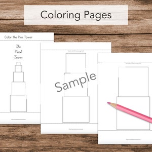 Montessori Pink Tower Printable Activities - Etsy