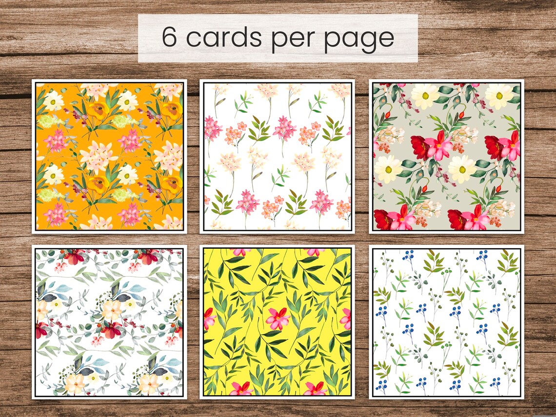 Flower Patterns Matching Cards and Memory Game preschool Printable - Etsy