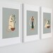 Wall Decor Art Set of Three, PRINTABLE Artwork Set, Downloadable Prints ...