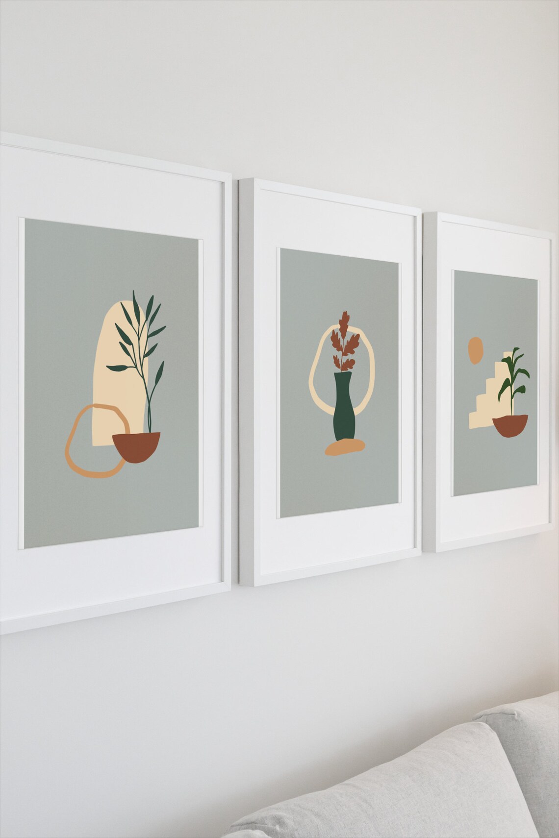 Wall Decor Art Set of Three, PRINTABLE Artwork Set, Downloadable Prints ...