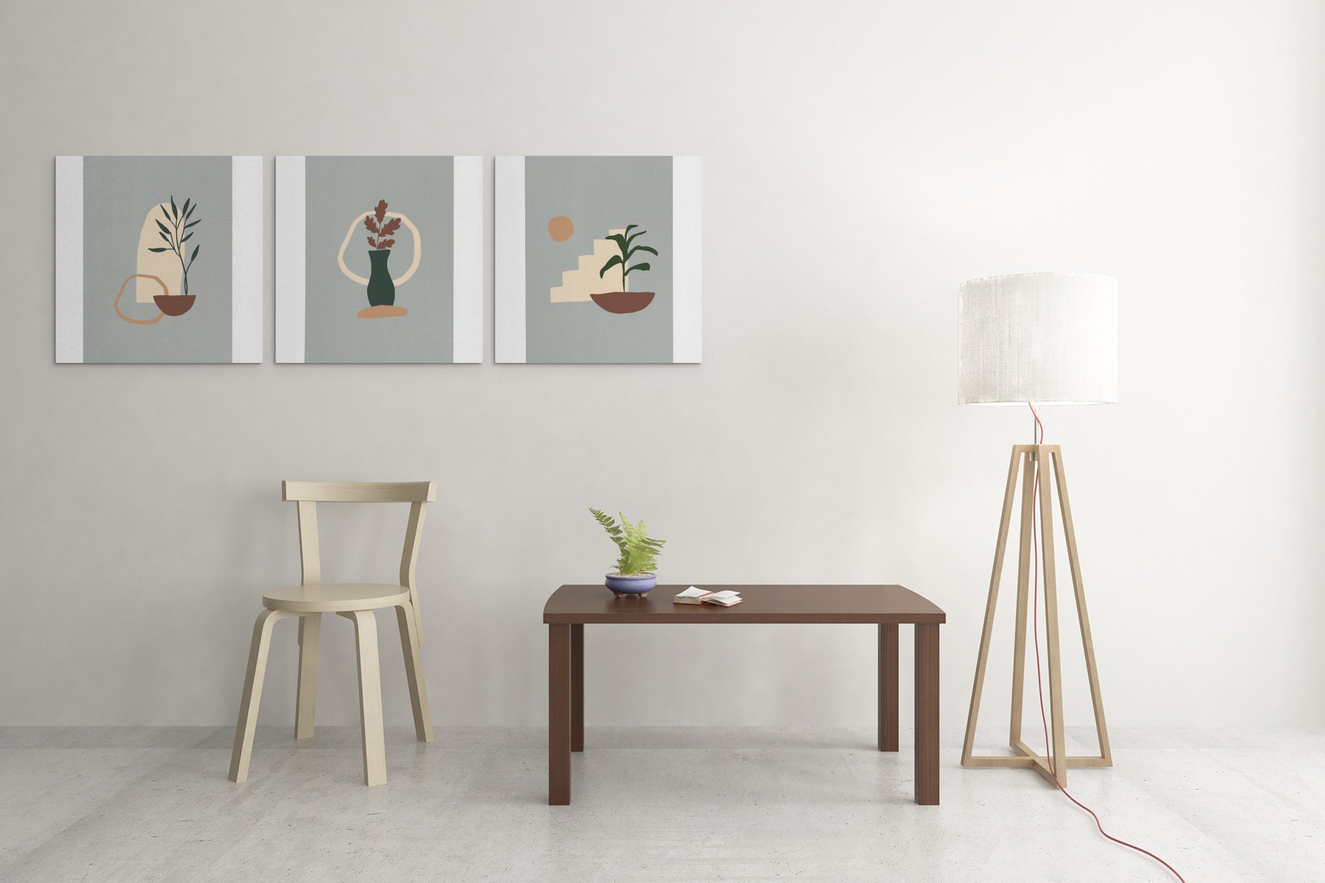 Wall Decor Art Set of Three, PRINTABLE Artwork Set, Downloadable Prints ...