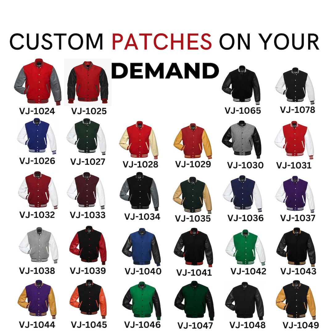 Customized Unisex Varsity Jacket Baseball Letterman Jacket Wool Body ...