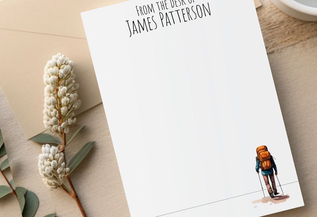 Personalized Backpacking Camp Note Cards Set of 25 130lbs Classic Felt ...