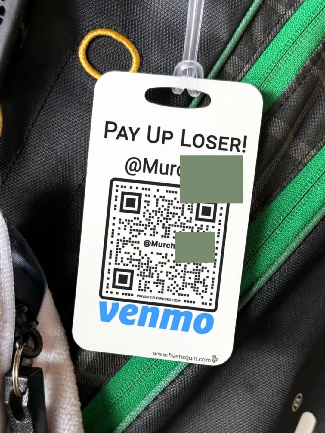 Pay Me! - Venmo Bag Tag for Golfers - Great Gift - Golf Guru Bag Tag ...