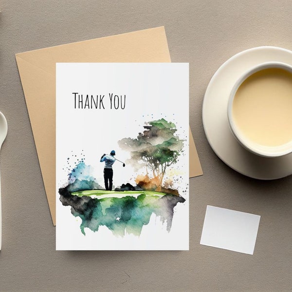 Golf Thank You Card - Etsy