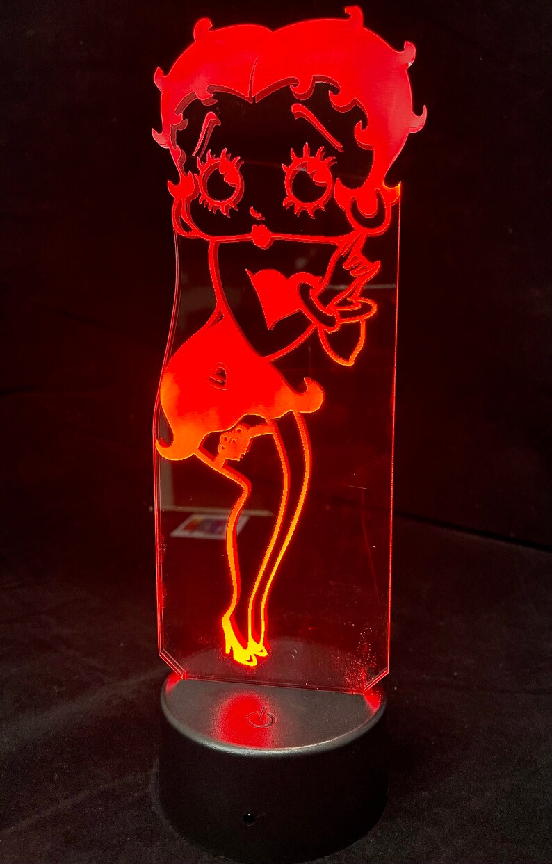 Betty Boop LED Acrylic Lamp - Etsy