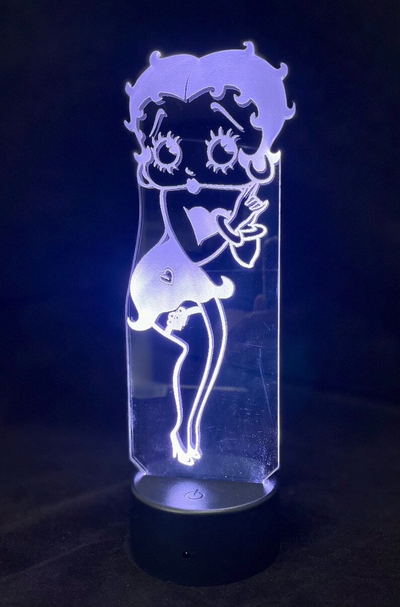 Betty Boop LED Acrylic Lamp - Etsy