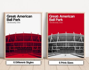 Cincinnati Reds Stadium Print - Etsy
