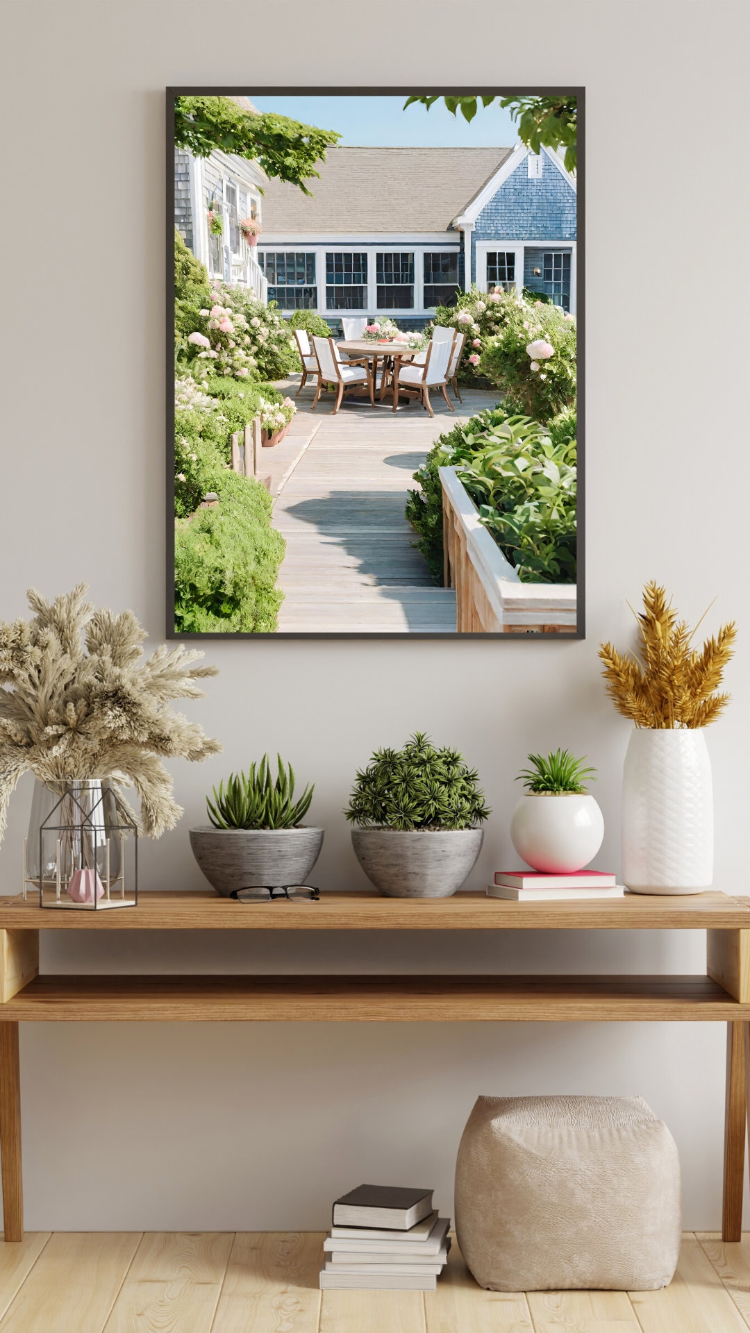 Dreamy Nantucket Porch Digital Print | Beach Vacation | Pool House ...