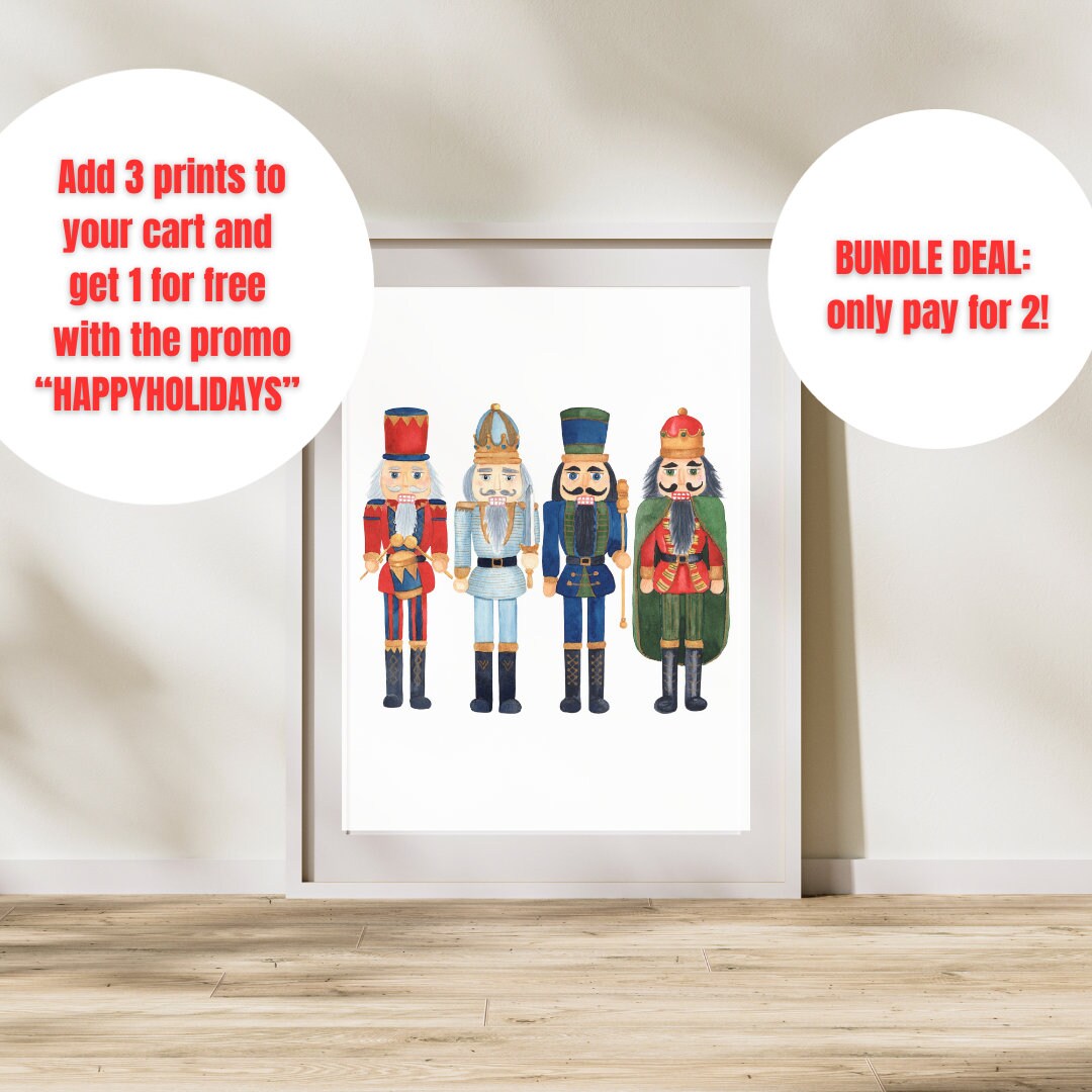 Christmas Nutcrackers Digital Print Merry Christmas the Nutcracker ...