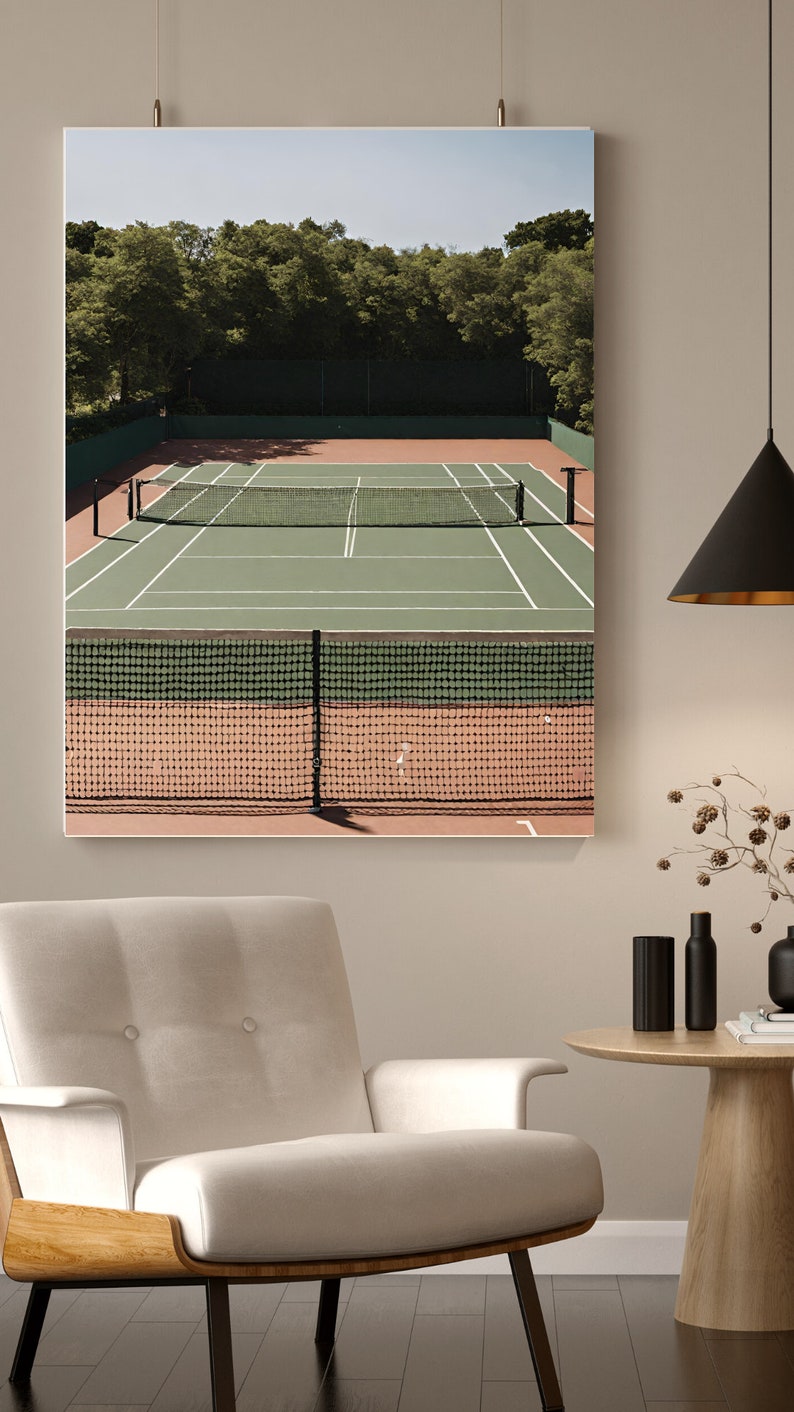 Aerial Tennis Court Digital Print | Sporty Girl | Pickleball | College ...