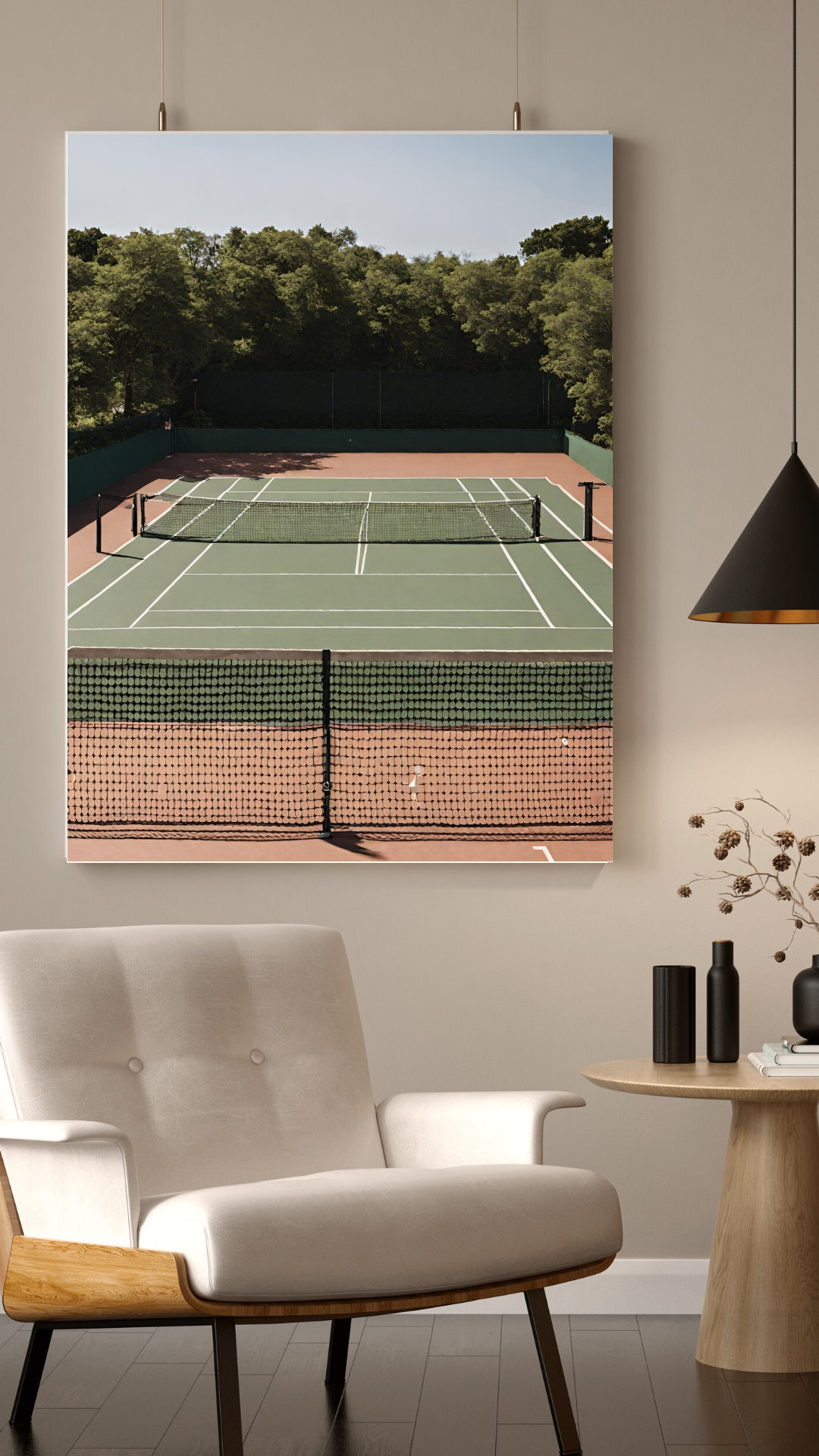 Aerial Tennis Court Digital Print | Sporty Girl | Pickleball | College ...