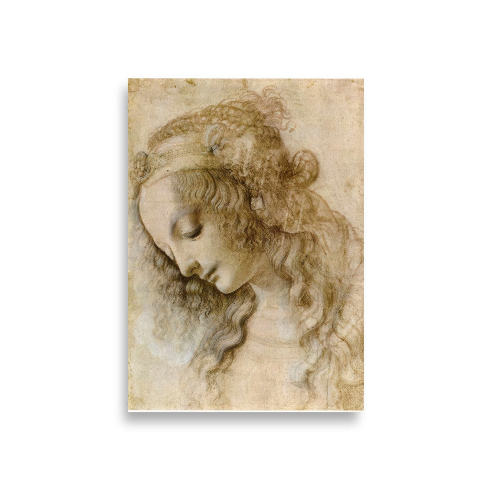 Testa Di Donna Di Profilo by Leonardo Da Vinci Enhanced Matte Paper ...
