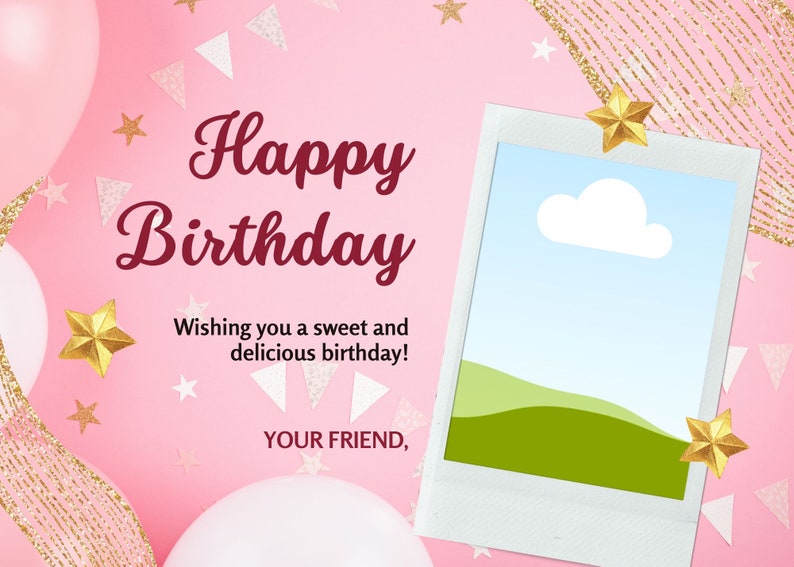 Digital, Customizable Birthday Cards - Etsy