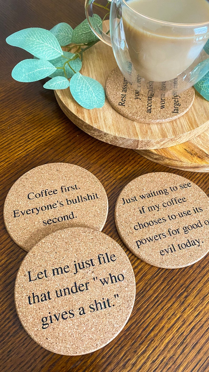 Cork Coasters, Home Office Decor, Corporate Gifts, Work From Home ...