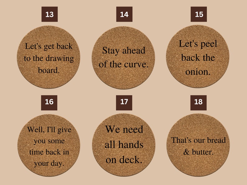 Cork Coasters, Corporate Jargon, Corporate Gift, Work From Home, Funny ...