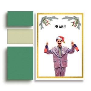 Printable Christmas Card | Funny Film Borat Ma Wine | Digital Download ...