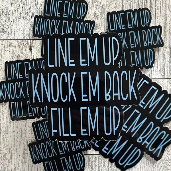 Knock Em Down Sticker - Etsy