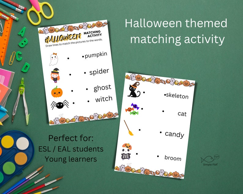 Printable Halloween Activity Pack for ESL/EAL Students, Young Learners ...
