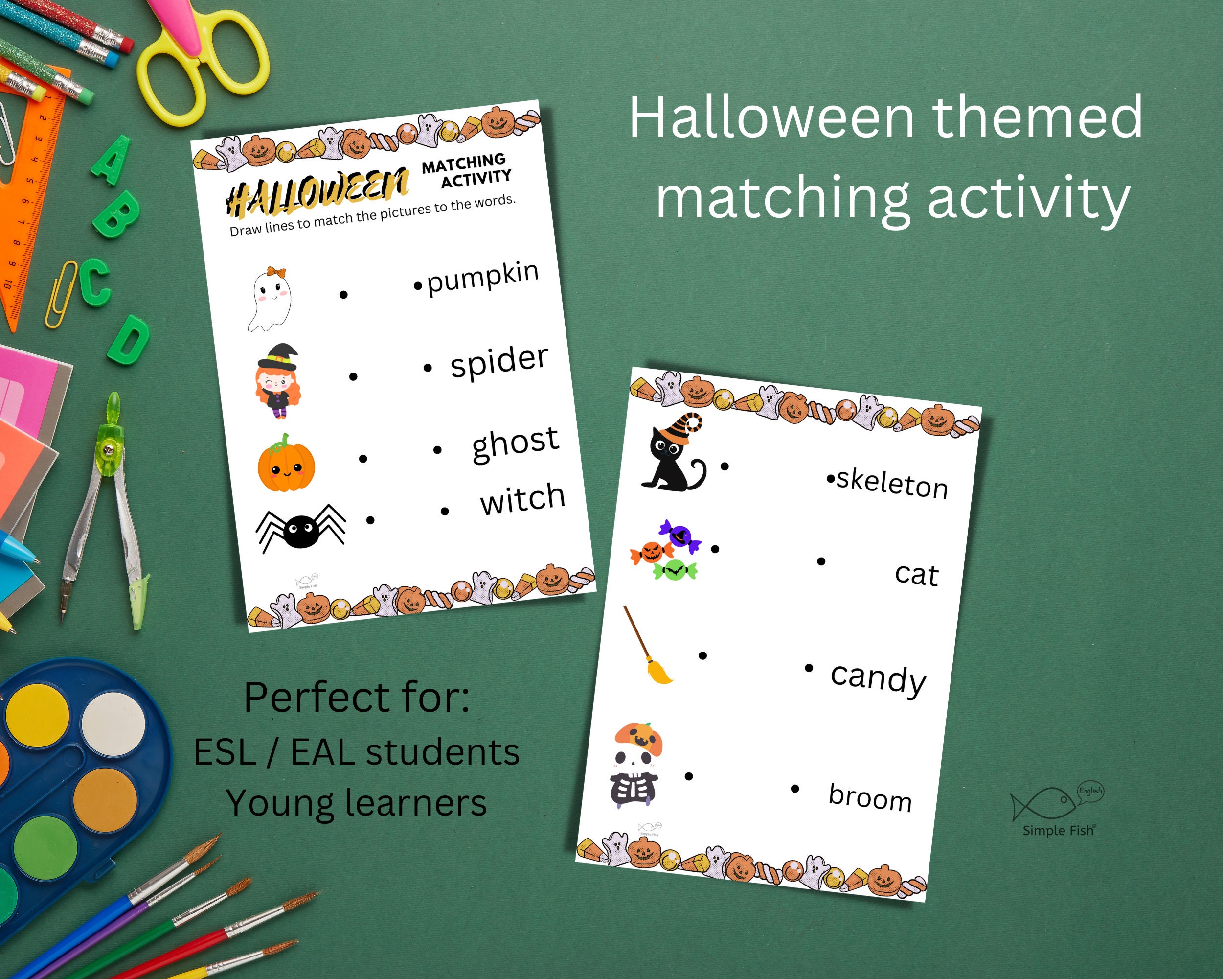 Printable Halloween Activity Pack for ESL/EAL Students, Young Learners ...