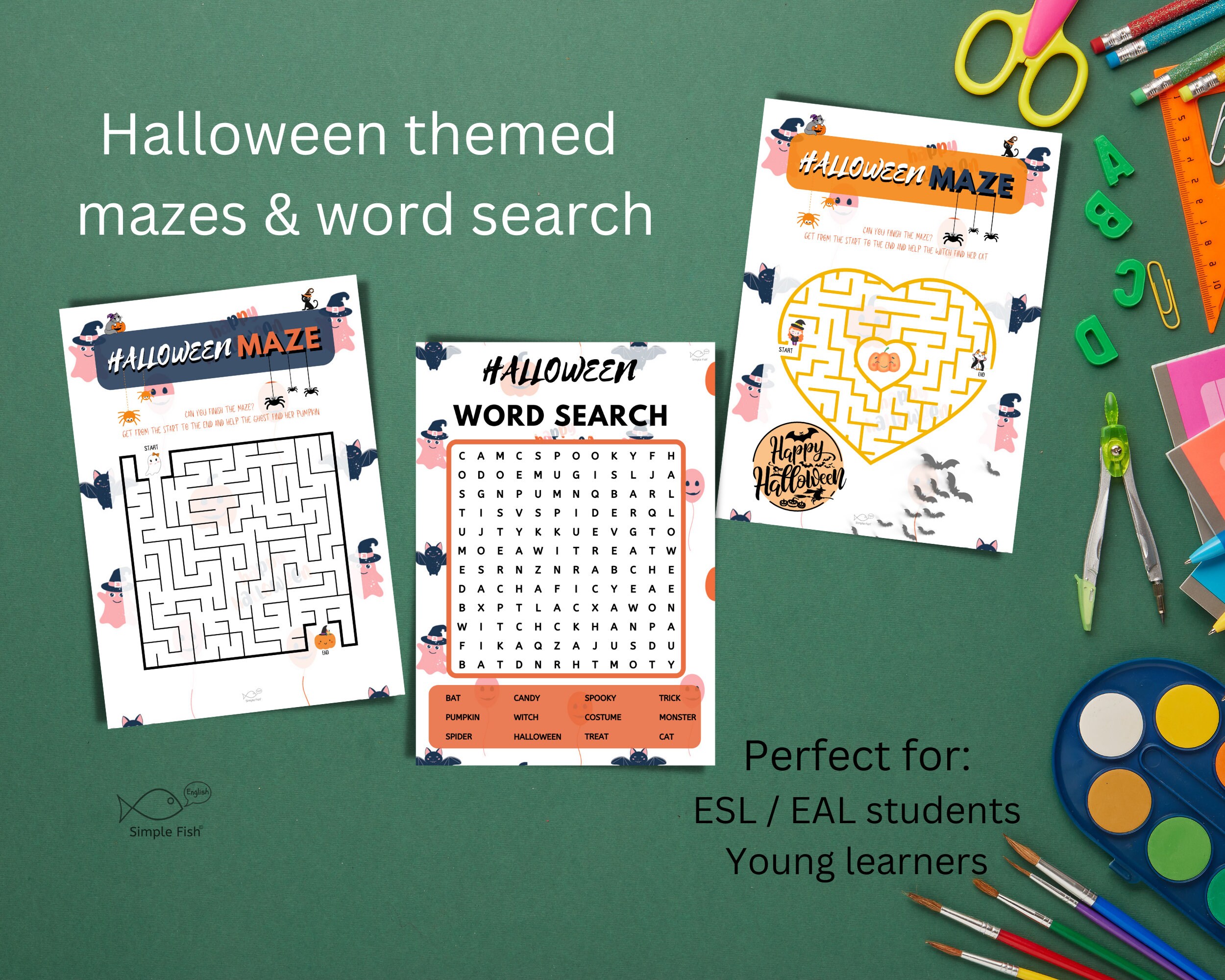 Printable Halloween Activity Pack for ESL/EAL Students, Young Learners ...
