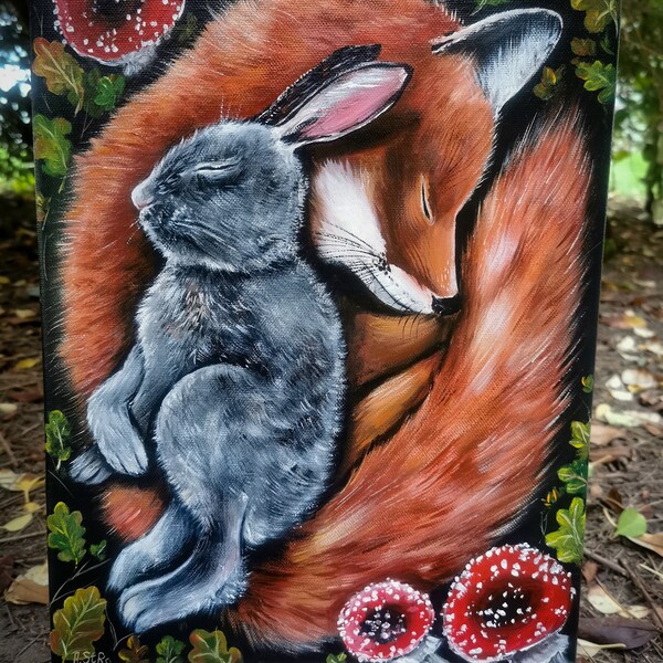 Fox and Rabbit - Etsy