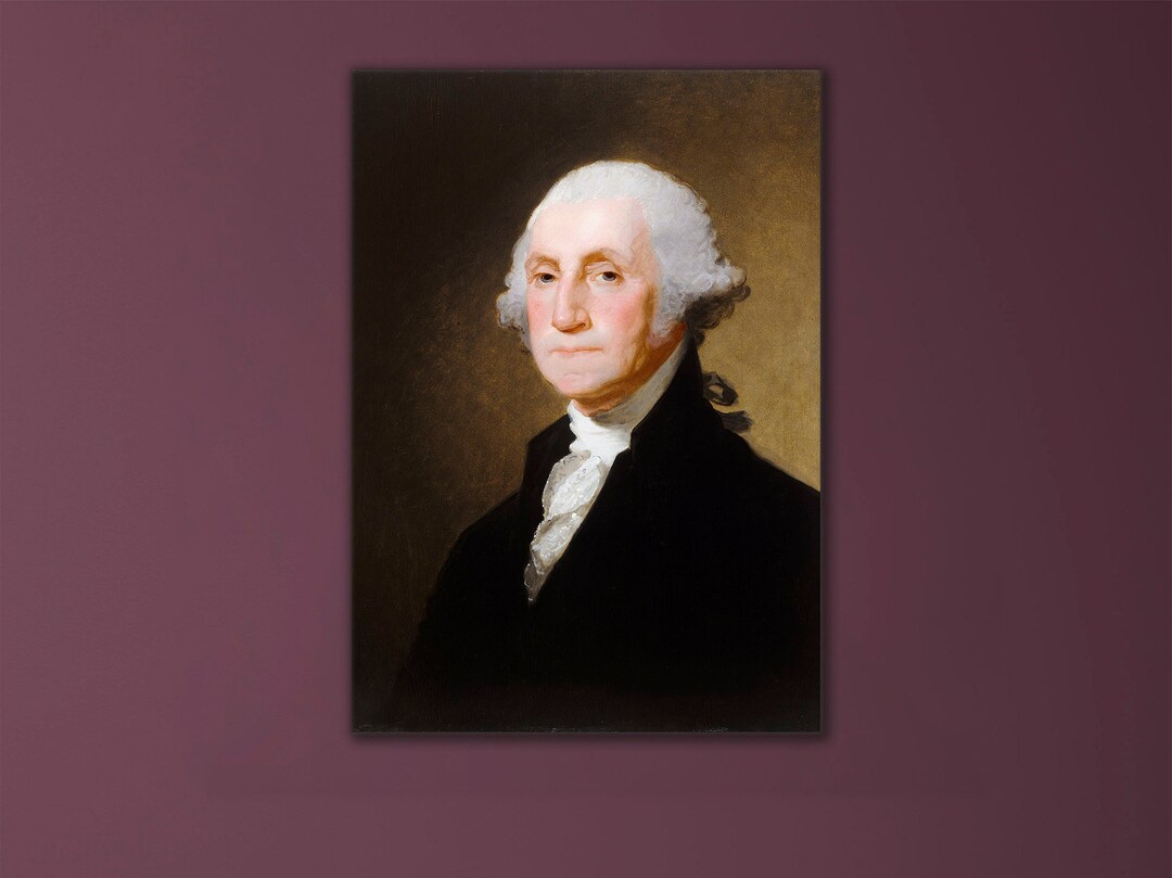 Vintage Portrait of President George Washington Oil Painting | Vintage ...
