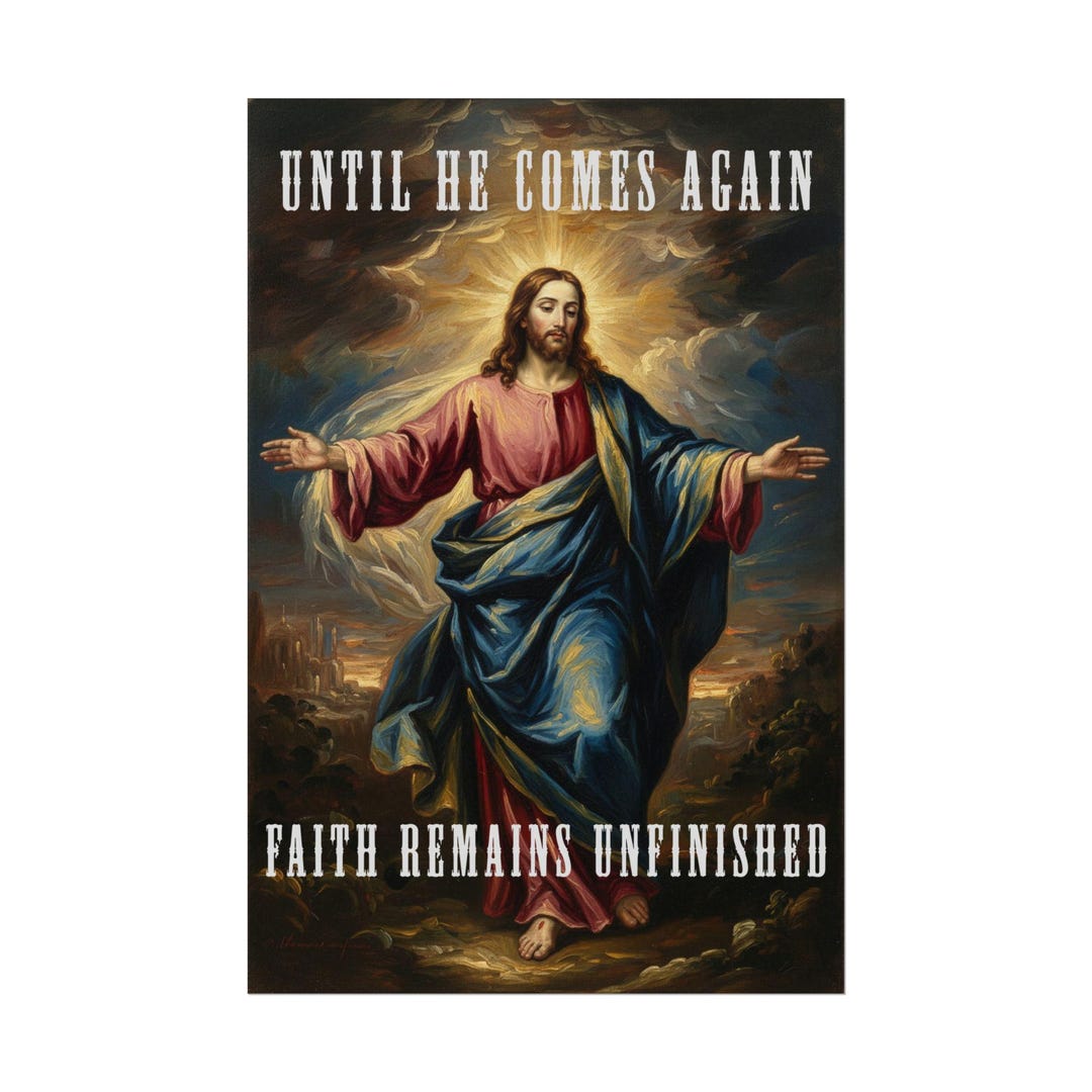 Until He Comes Again, Poster, Religious Christian Wall Art - Etsy